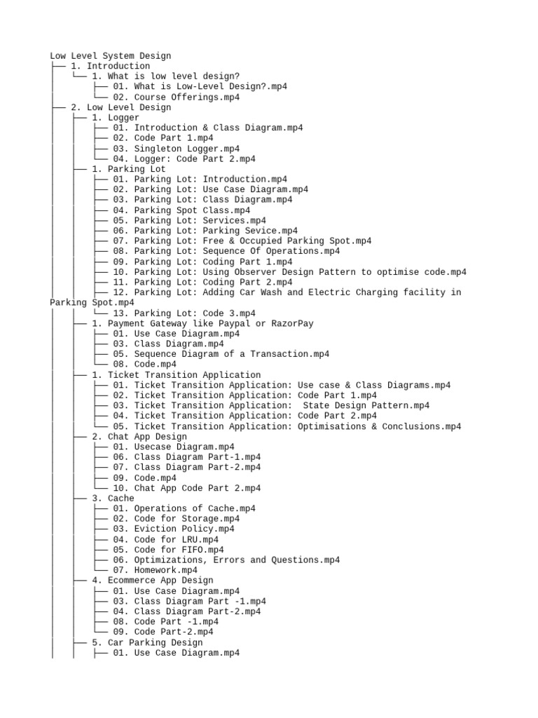 Free Low Level Design Course Overview | PDF | Software Engineering ...