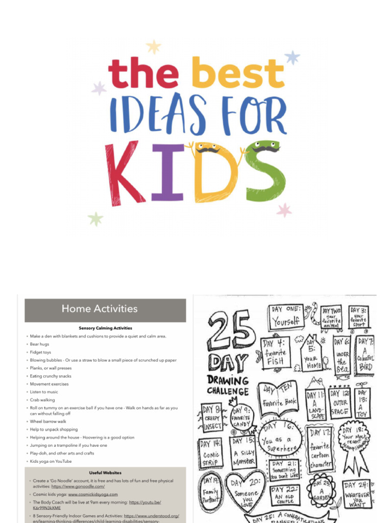 Learning Activities For Children at Home | PDF