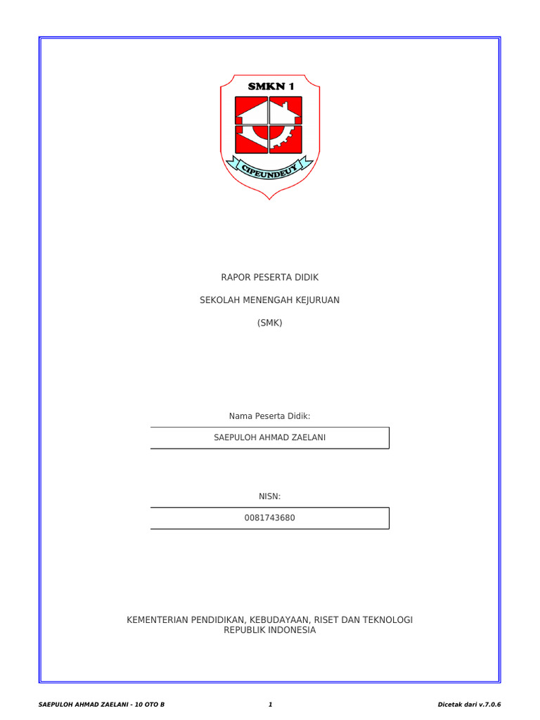 Saepuloh Ahmad Zaelani - 10 Oto B-Identitas | PDF