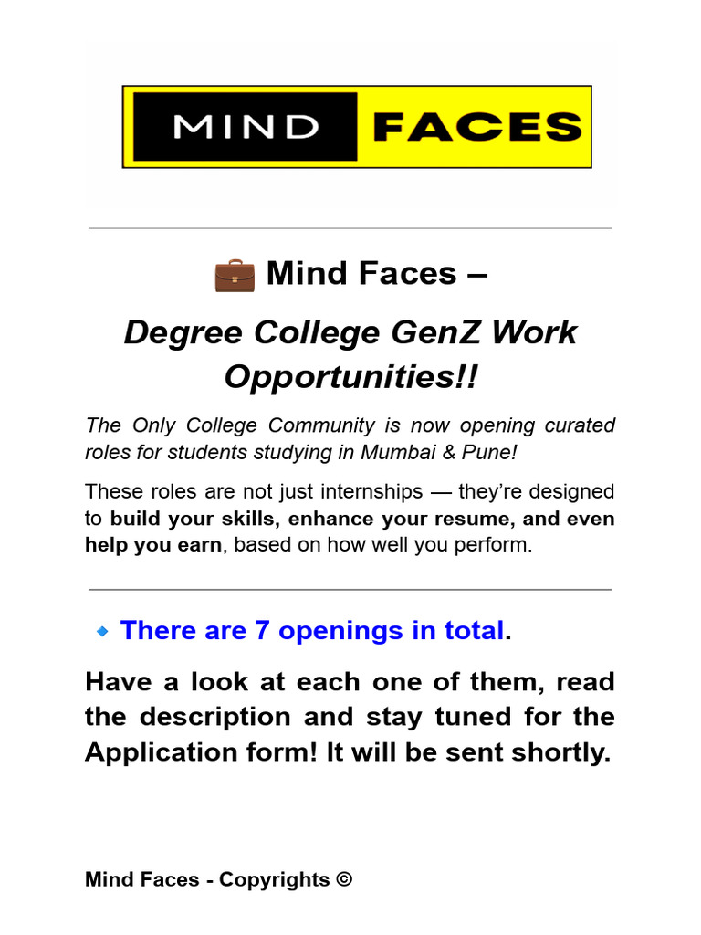 Mind Faces College Roles for GenZ | PDF | Cyberspace | Mass Media