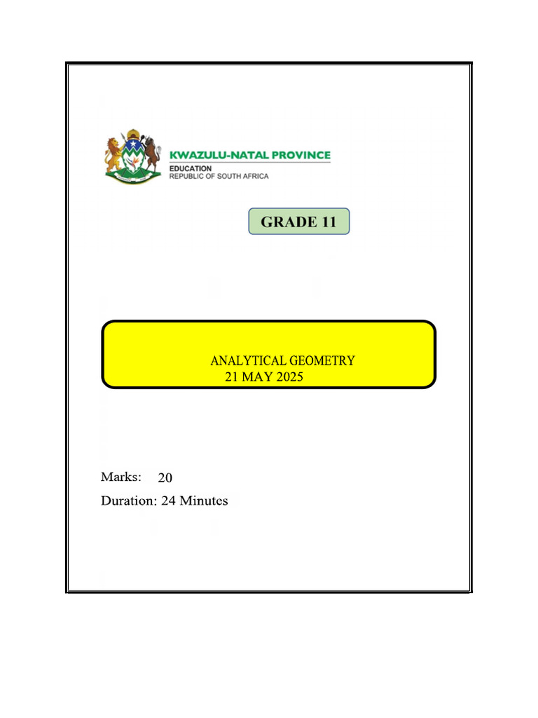 11 Analytical Geometry | PDF