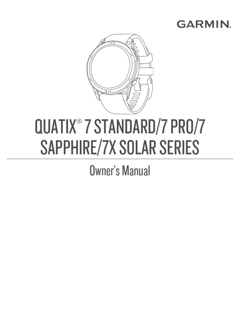Quatix 7 OM EN-US | PDF | Menu (Computing) | Timer