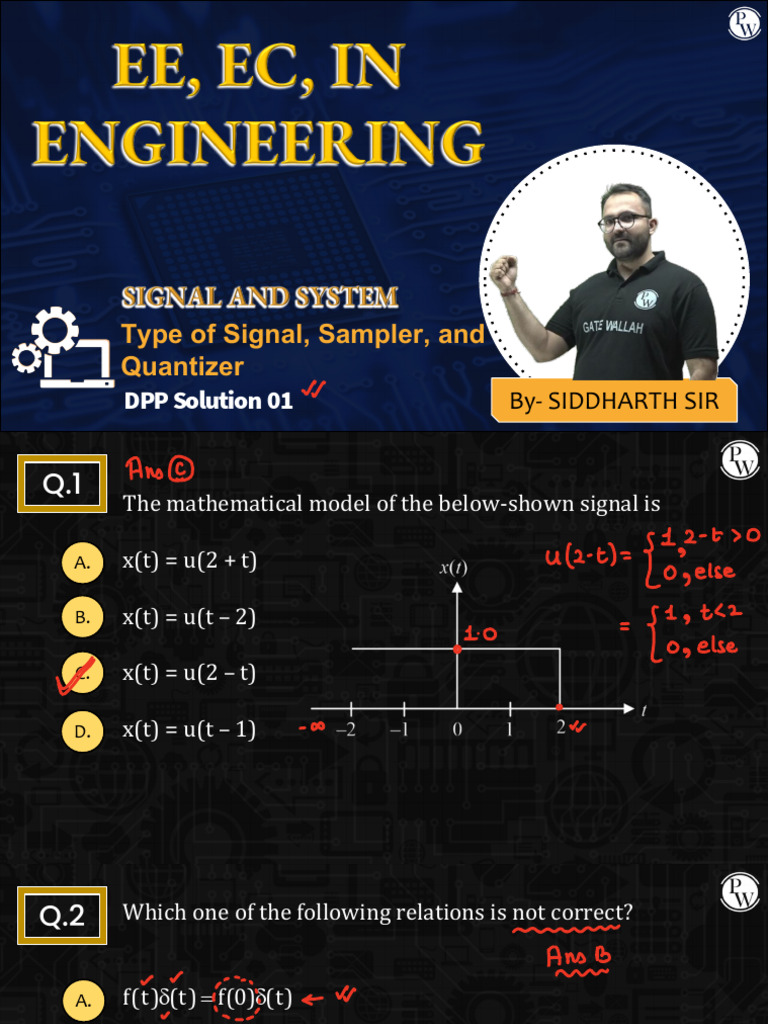 Signal and Type of Signal - DPP 01 Discussion Notes - Parakram GATE ...