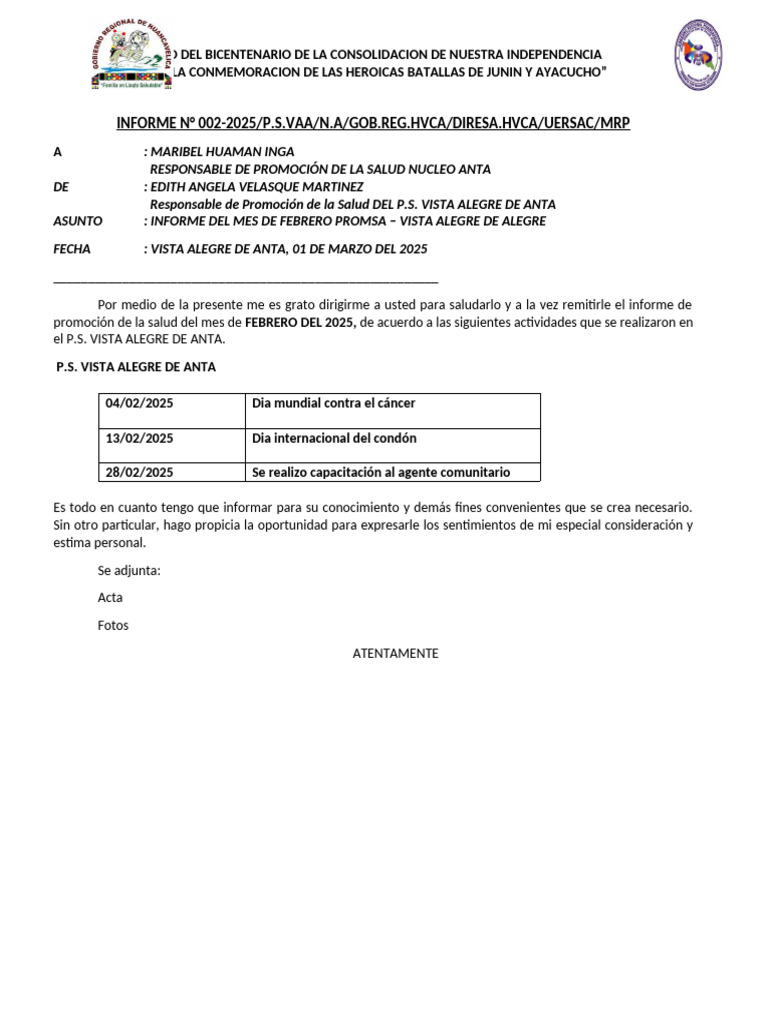 Imforme Promsa 2025 | PDF