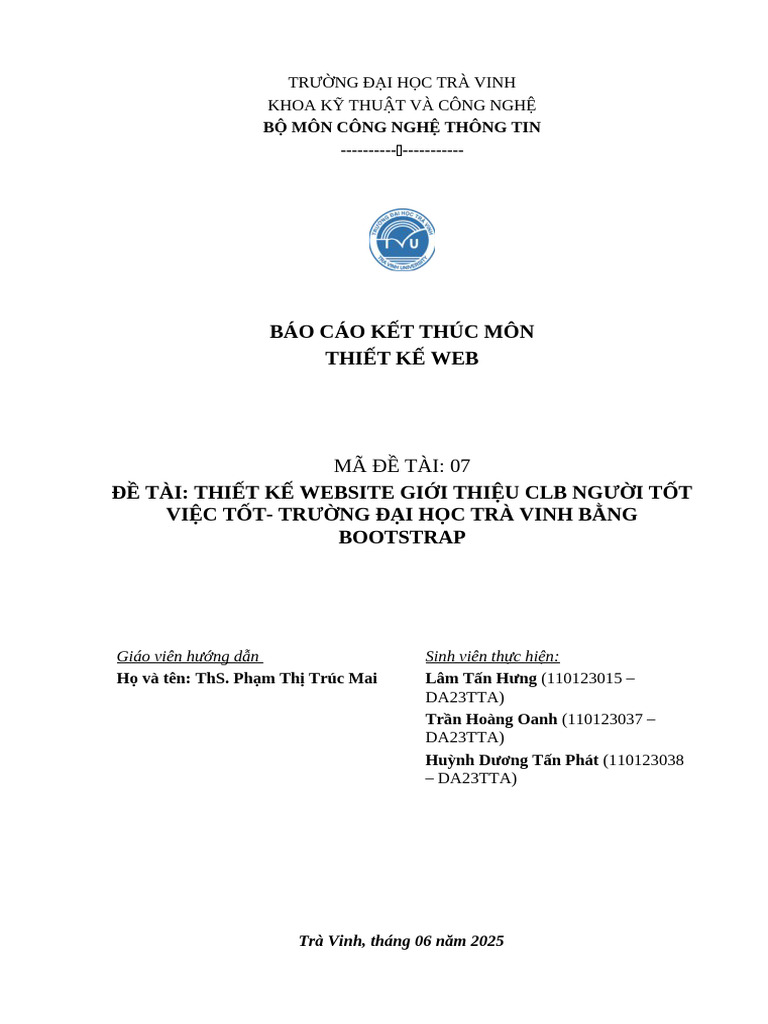 Quyen Bao Cao TKW | PDF