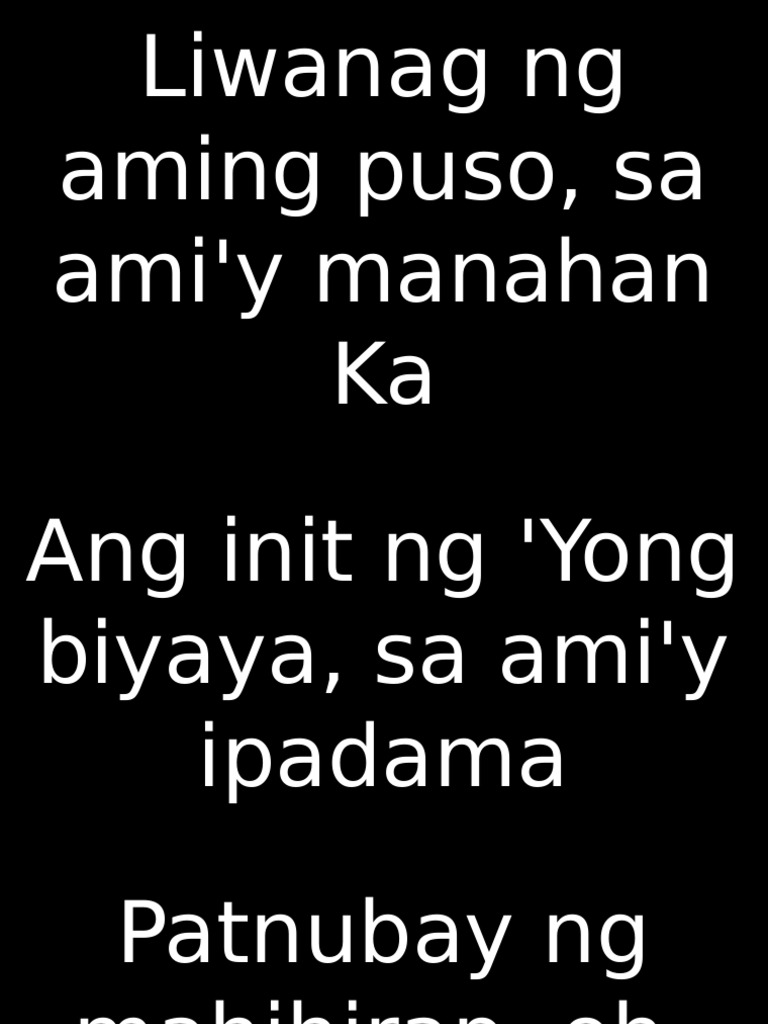 Liwanag NG Aming Puso | PDF