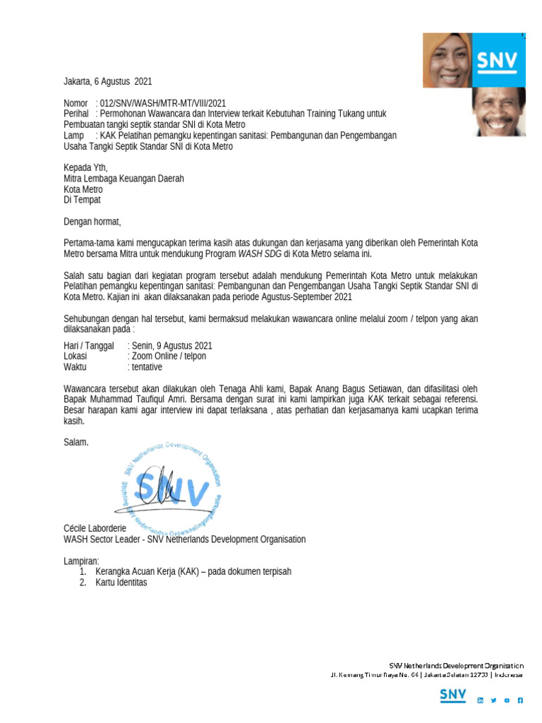 12 SNV Metro LKM Permohonan Wawancara | PDF