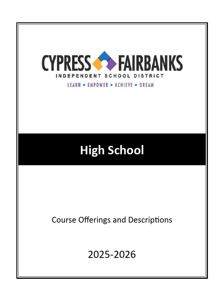 High School: Course Offerings and Descriptions | PDF | Advanced ...
