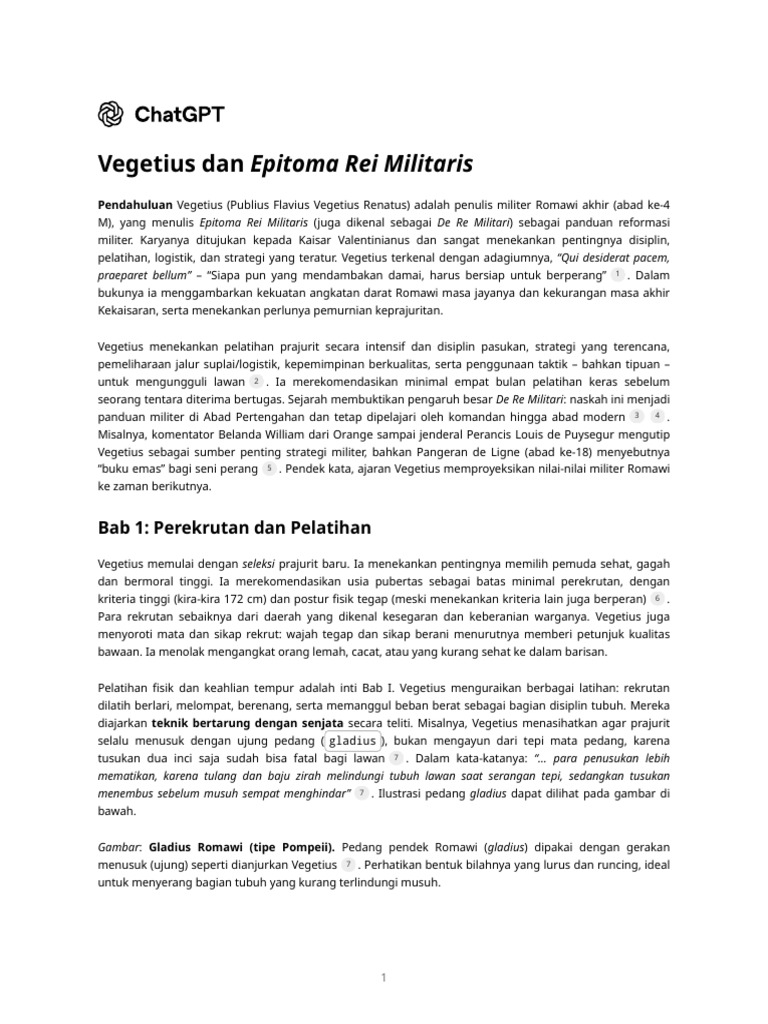 Epitoma Rei Militaris oleh Vegetius | PDF