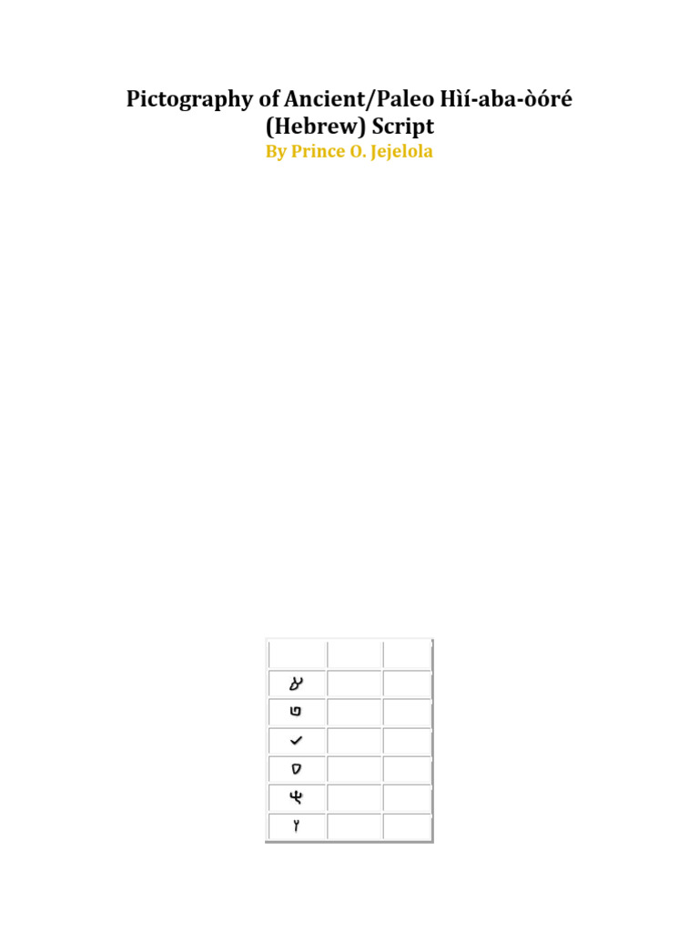 Learn Ancient Hebrew Alphabet Pictography | PDF | Sheep | Collation