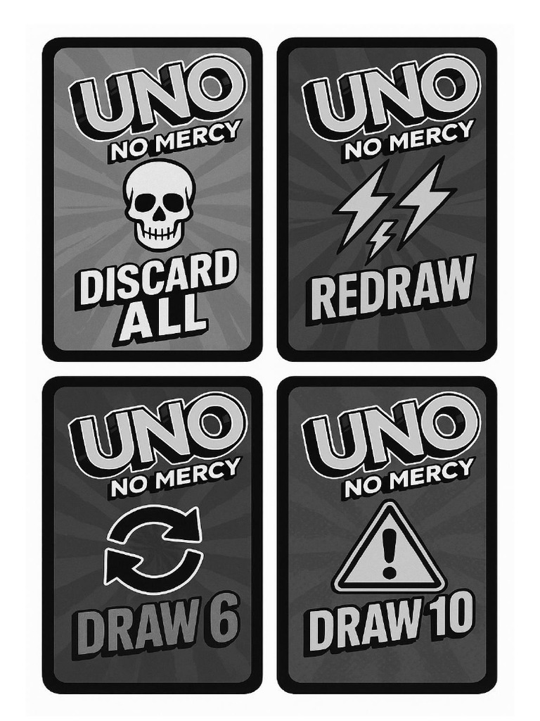 UNO Card Designs BW | PDF