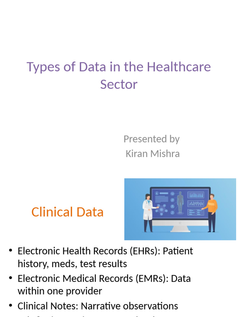Healthcare Data Types Presentation | PDF