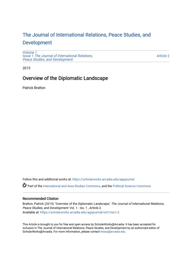 Overview of Modern Diplomatic Shifts | PDF | Diplomacy | Multilateralism