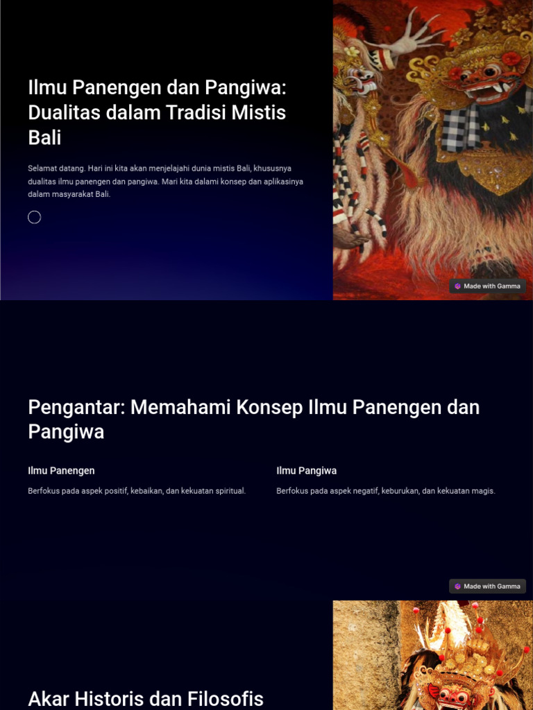 Ilmu Panengen Dan Pangiwa Dualitas Dalam Tradisi Mistis Bali | PDF