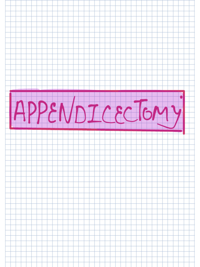 Appendicectomy | PDF