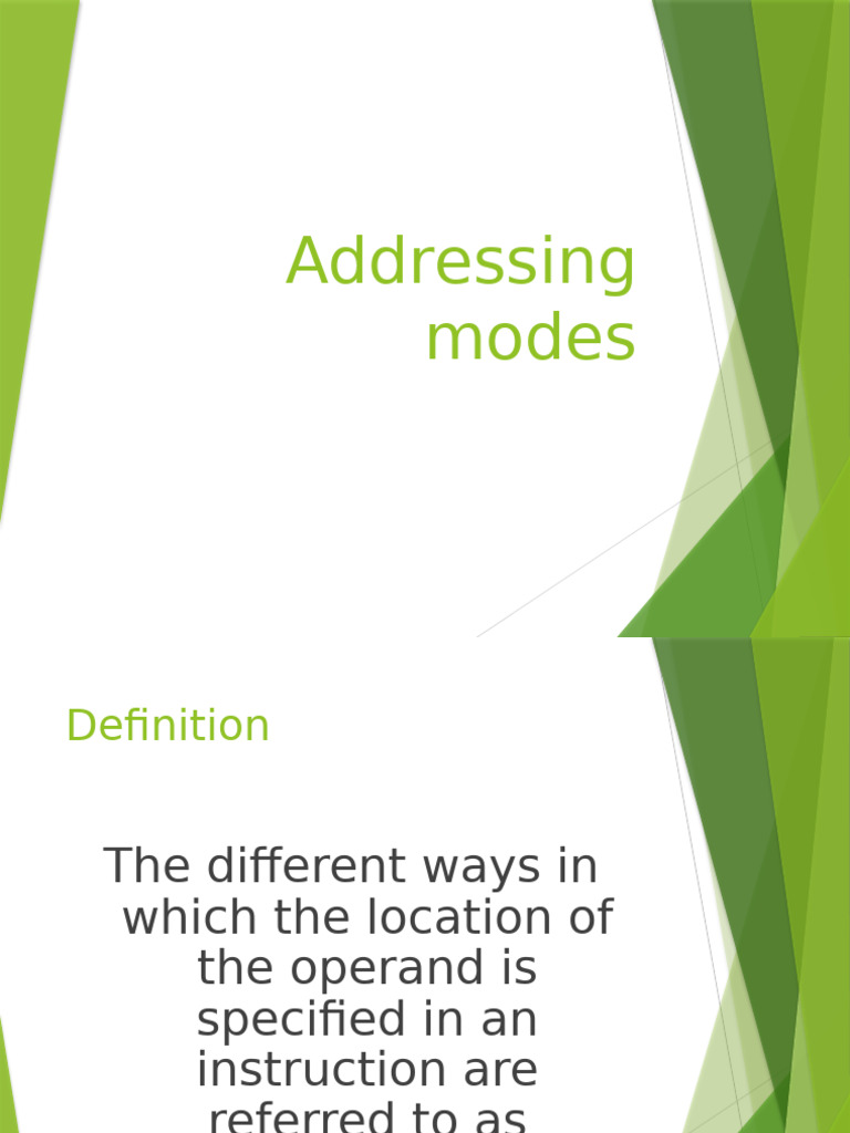 1.5 Addressing Modes | PDF | Computer Engineering | Computer Architecture