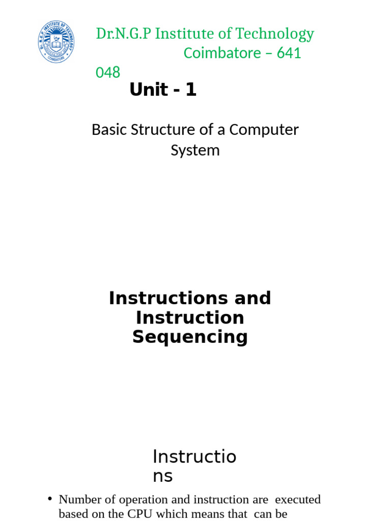 1.4 Instructions - Instruc Seq | PDF | Central Processing Unit | Office Equipment
