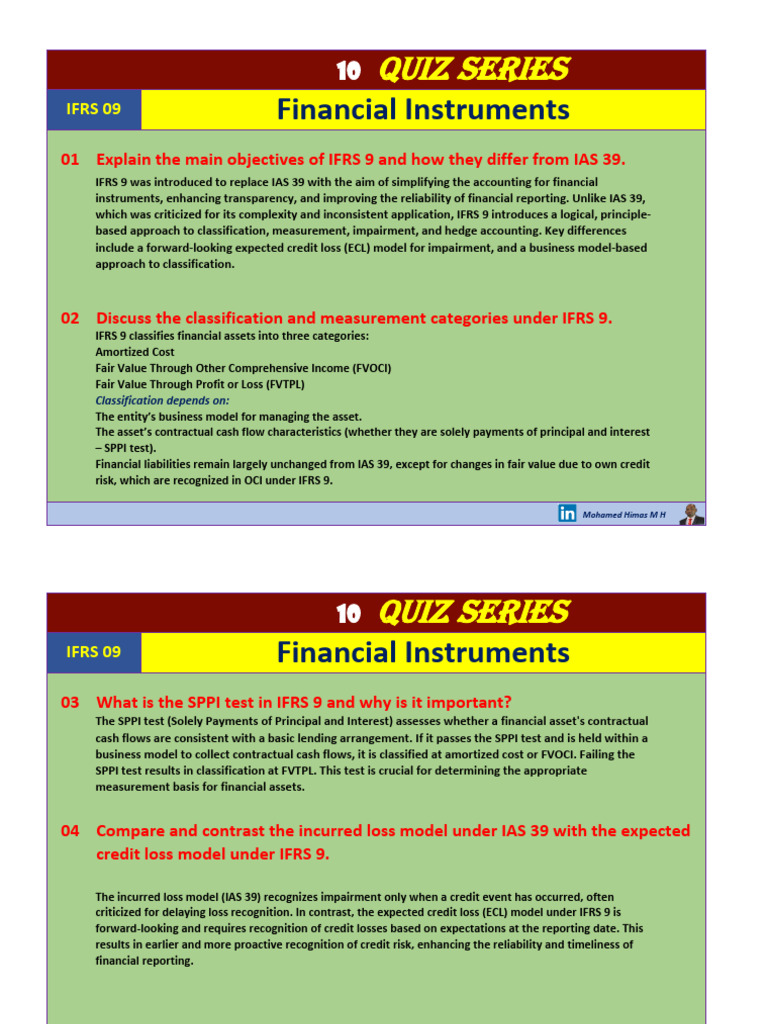 IFRS 9: SPPI and Business Model Insights | PDF | Investing | Financial ...