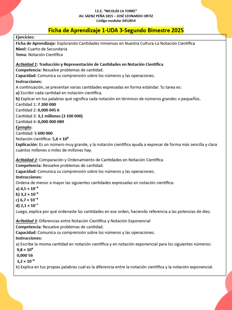 Sesión 1-UDA 3-Bim. 2-VHAR 2025-FICHA | PDF