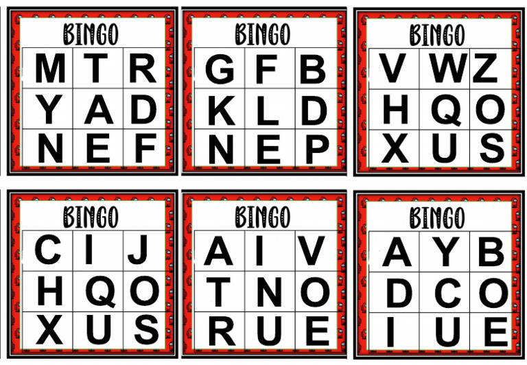 BINGO DE Letras | PDF