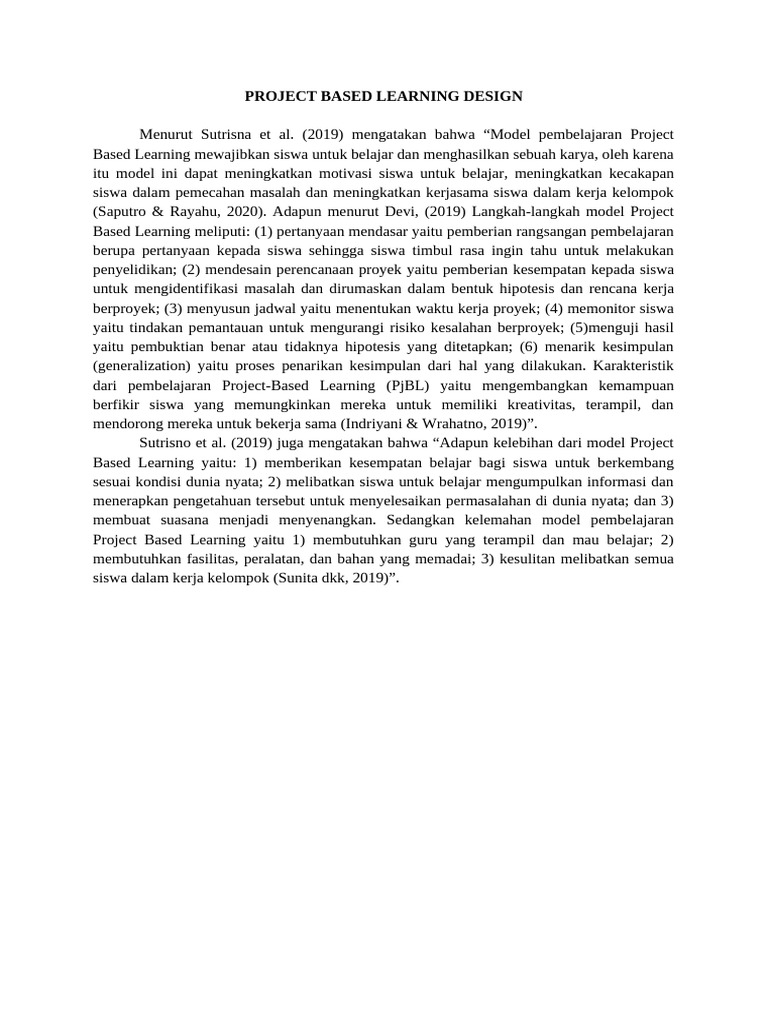 Revision Modul Ajar Project Based Learning Design | PDF