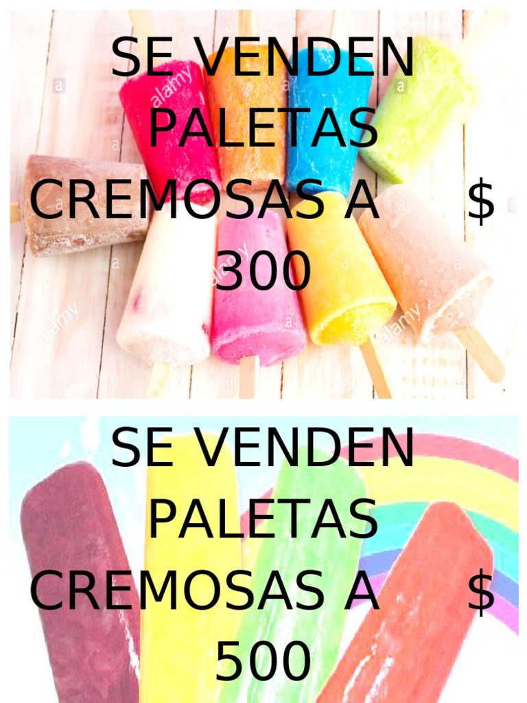 Publicidad Venta de Paletas | PDF