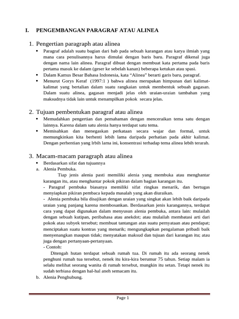Materi Pengembangan Paragraf Atau Alinea | PDF