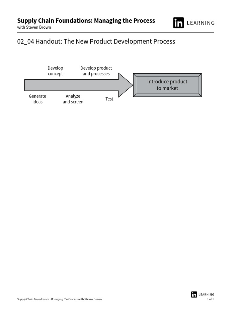 02 - 04 The New Product Development Process | PDF