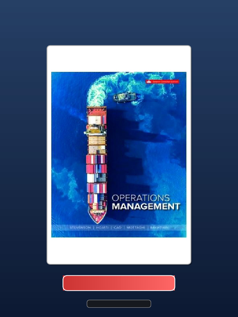 Immediate Access Operations Management 7th Canadian Edition Stevenson ...