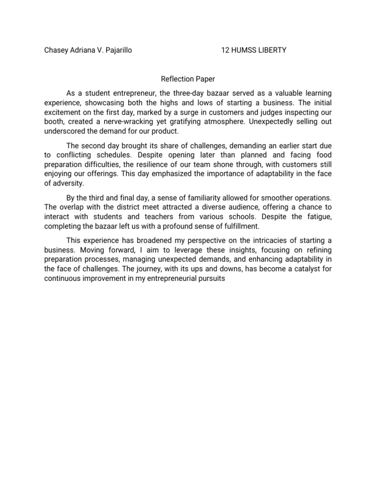 Reflection Paper | PDF