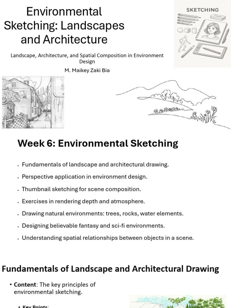Lect-6-Environmental Sketching Landscapes and Architecture | PDF | Composition (Visual Arts ...