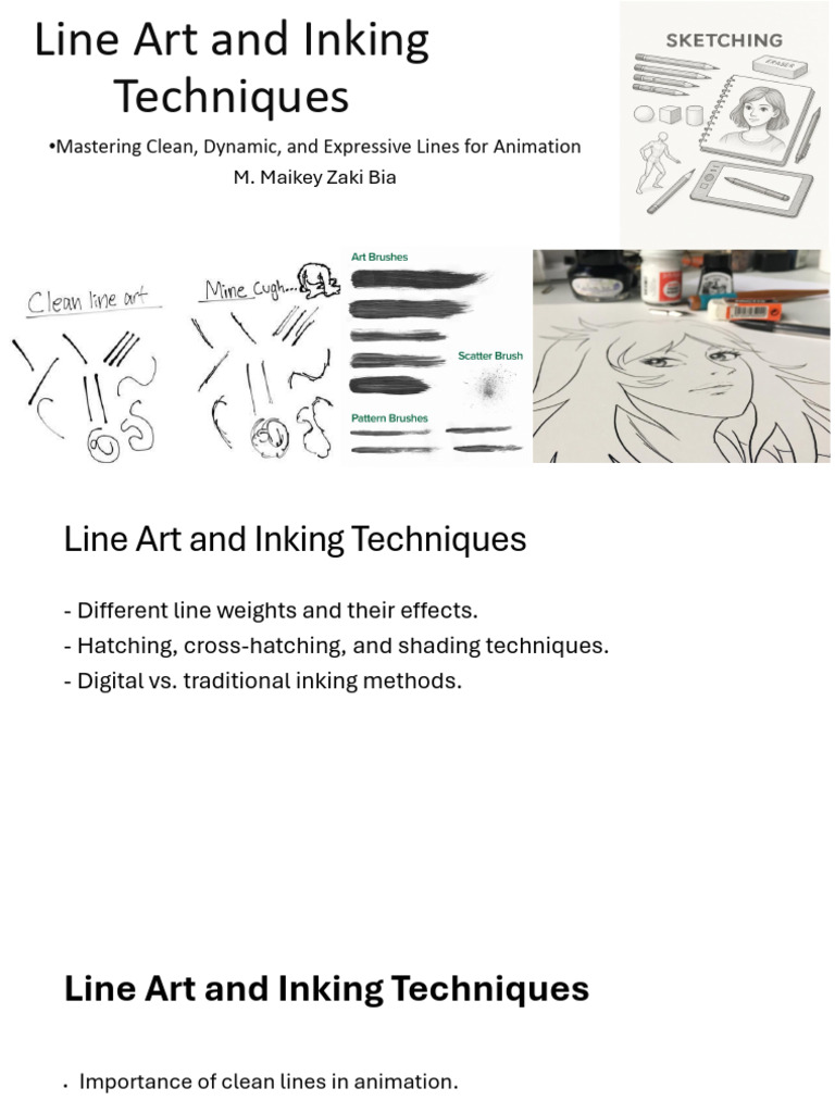 Inking Exercises for Animation Mastery | PDF | Drawing