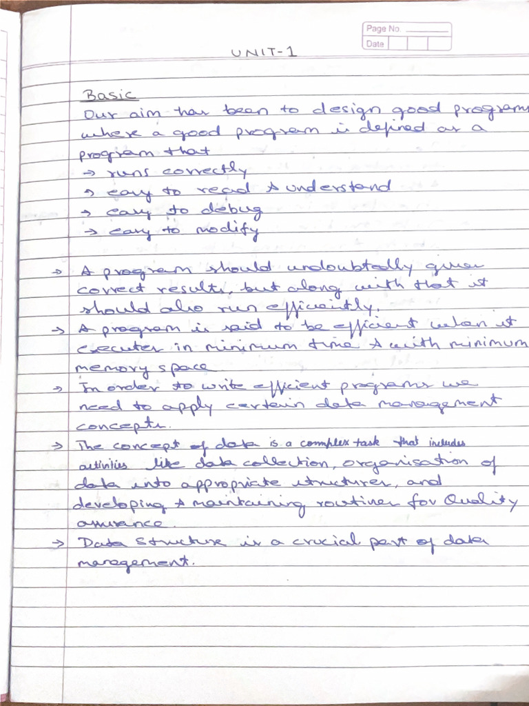 DSA Unit 1a Notes | PDF