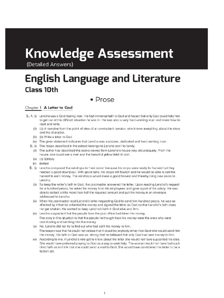 2023 CBSE I Succeed Eng. Lang. Lit. K. A. Zone Prose Section | PDF