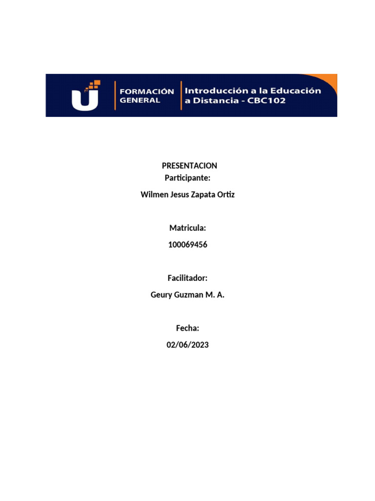 PORTAFOLIO DE EDUDACION A DISTANCIA Wilmen Ortoz | PDF | Agrimensura ...