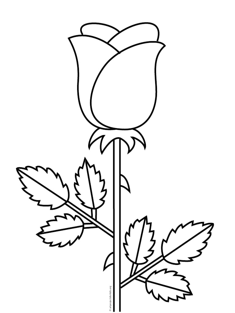 Rose Coloring Page | PDF