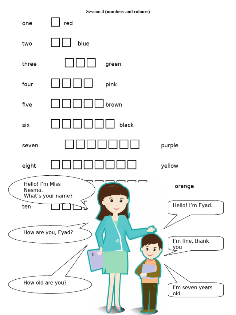Numbers and Colors for Kids | PDF