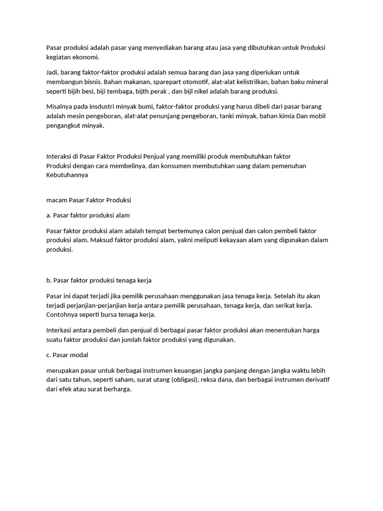 Materi PPT Interaksi Pasar Produksi | PDF