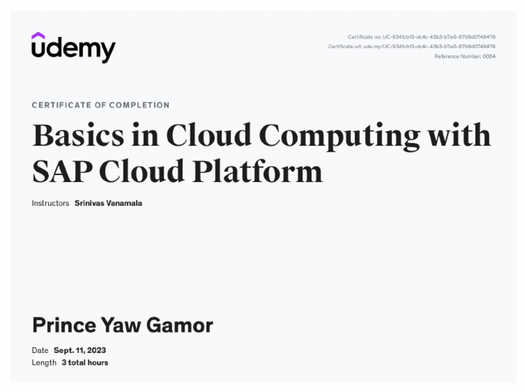 Basics in Cloud Computing With SAP Cloud Platform | PDF
