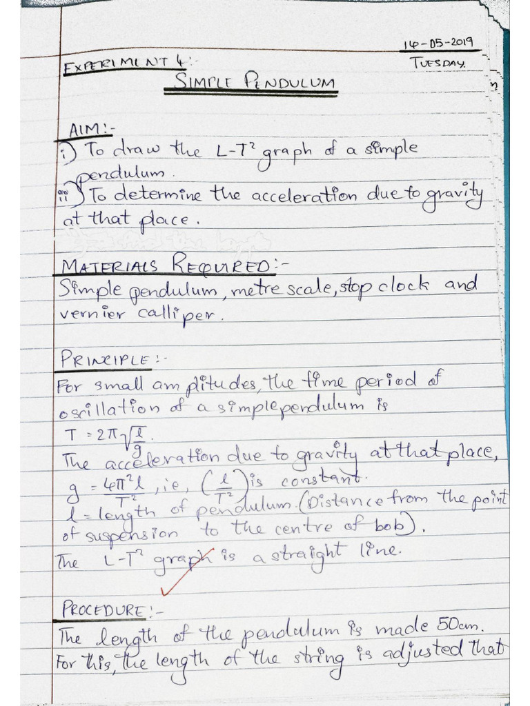 Simple Pendulum Pdf