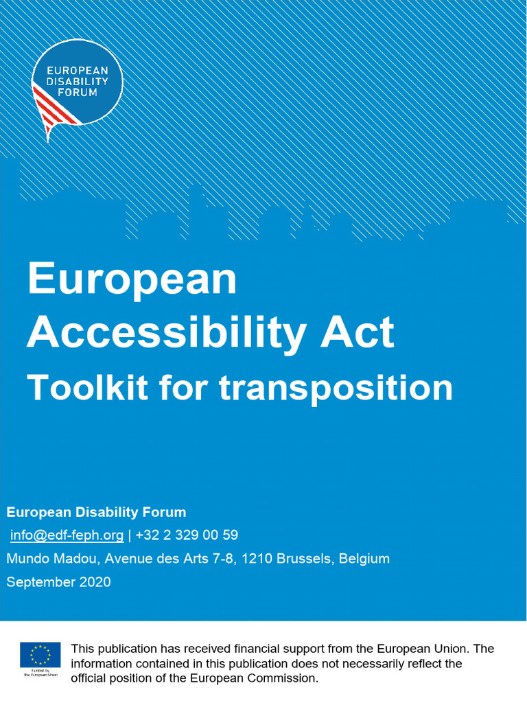 European Accessibility Act | PDF | Accessibility | Standardization