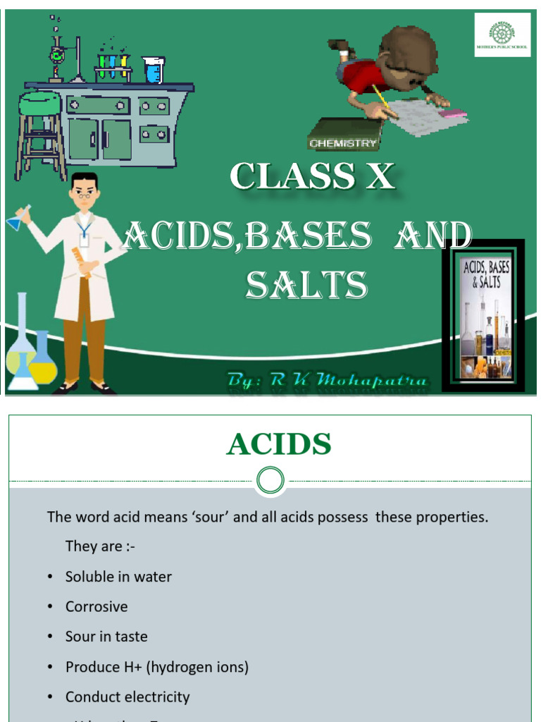Acids Bases Salts Class X Che | PDF | Sodium Carbonate | Acid