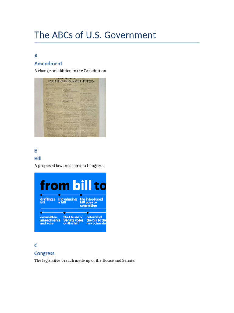 ABCs of US Government | PDF