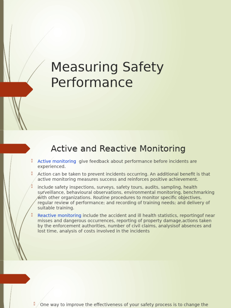 Measuring Safety Performance | PDF | Occupational Safety And Health ...
