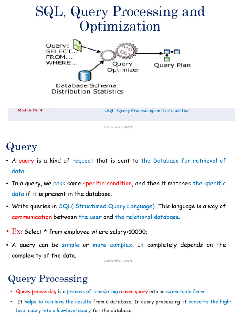 12-query optimization-26-02-2025 | PDF | Databases | Sql
