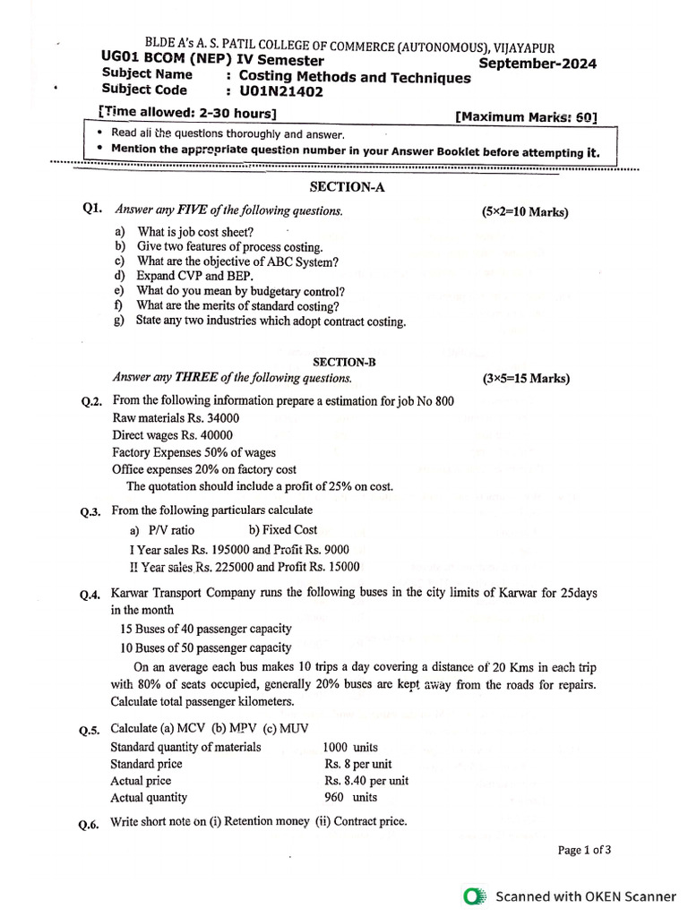 Cost 2024 | PDF