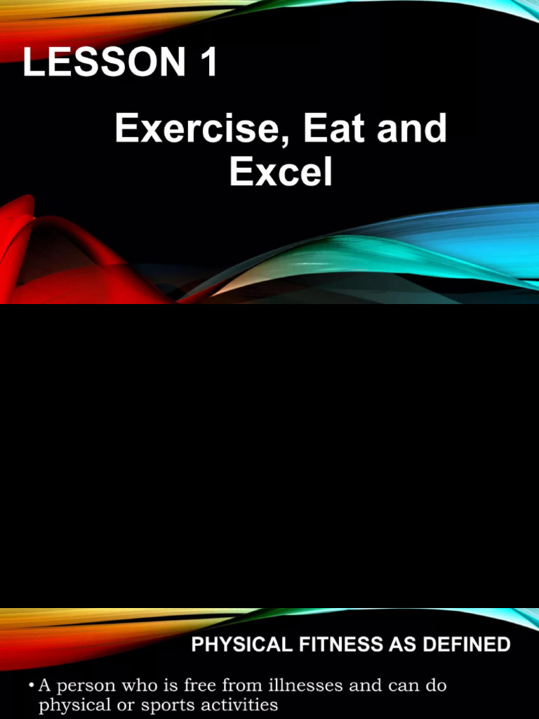 Exercise Eat and Excel | PDF