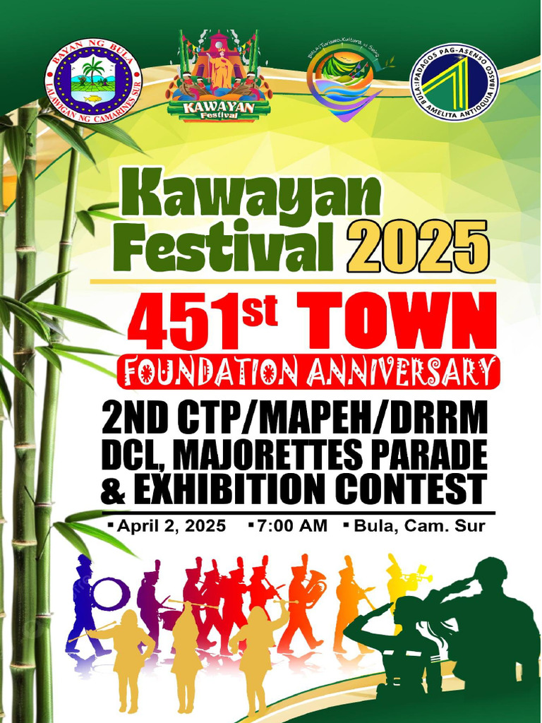 Order of Parade 2nd Kawayan Fiesteval CTP Mapeh DRRM Parade Competition ...