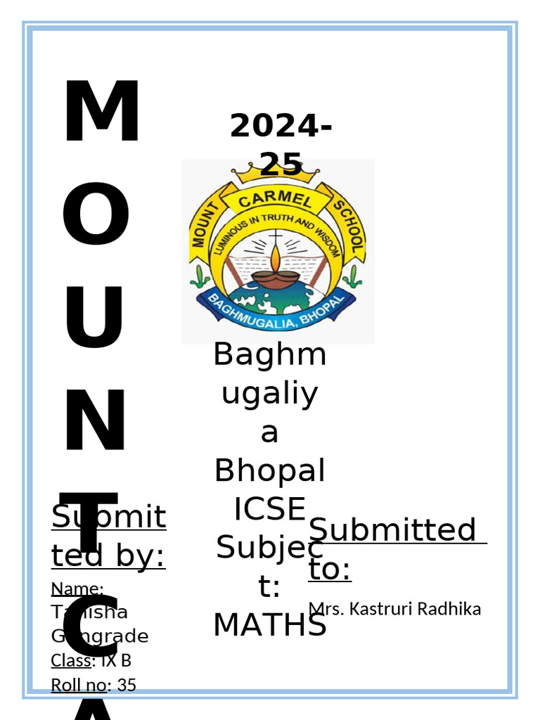 Supw Project Front Page | PDF