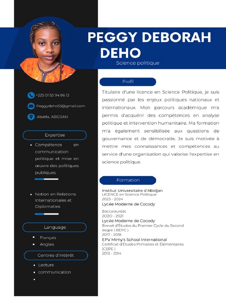 Peggy Deborah Deho-Cv | PDF